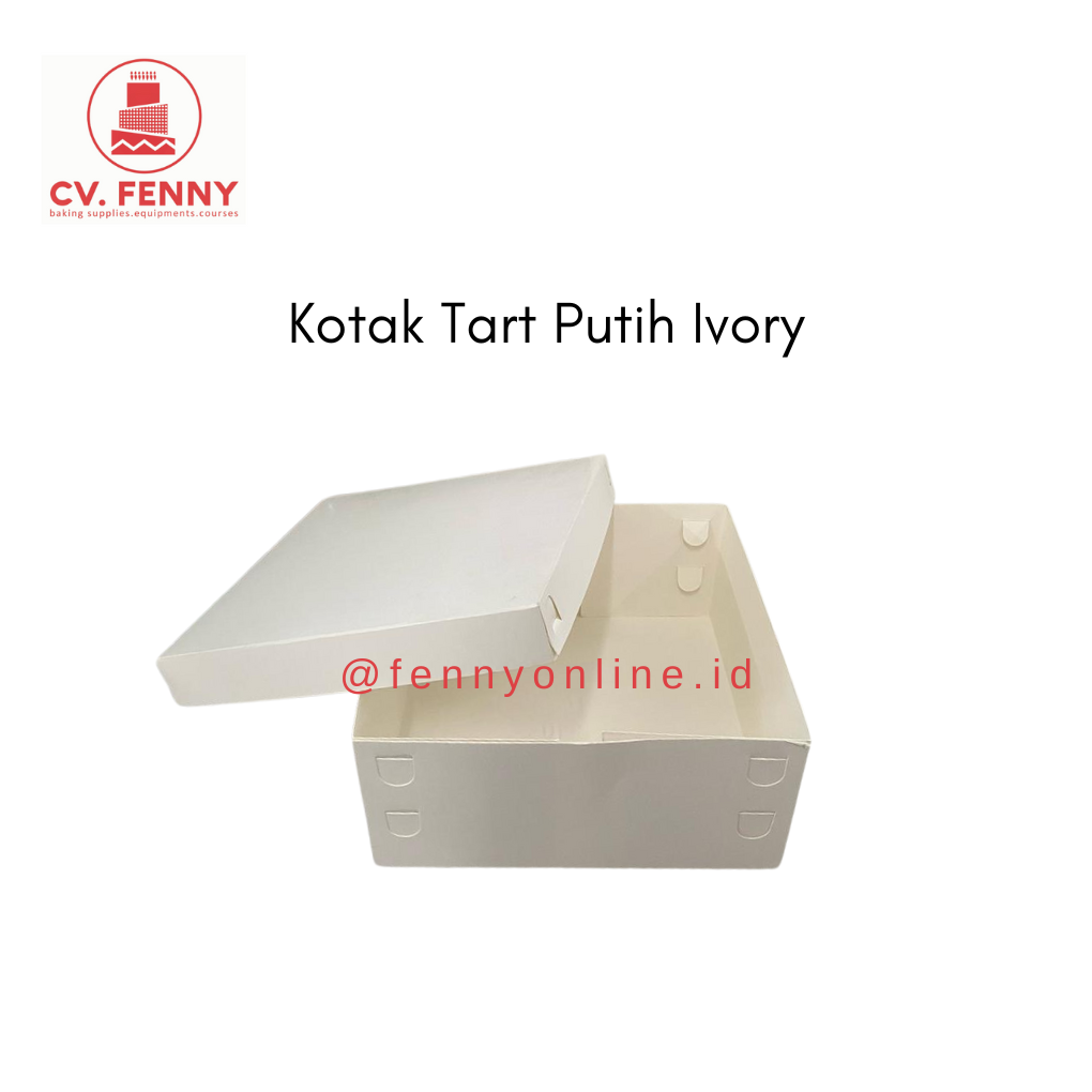Kotak Tart Putih Ivory