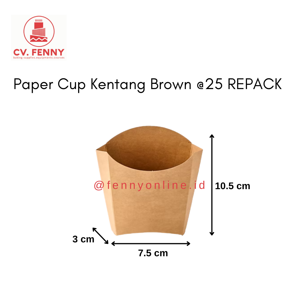 Paper Cup Kentang Brown @25 REPACK